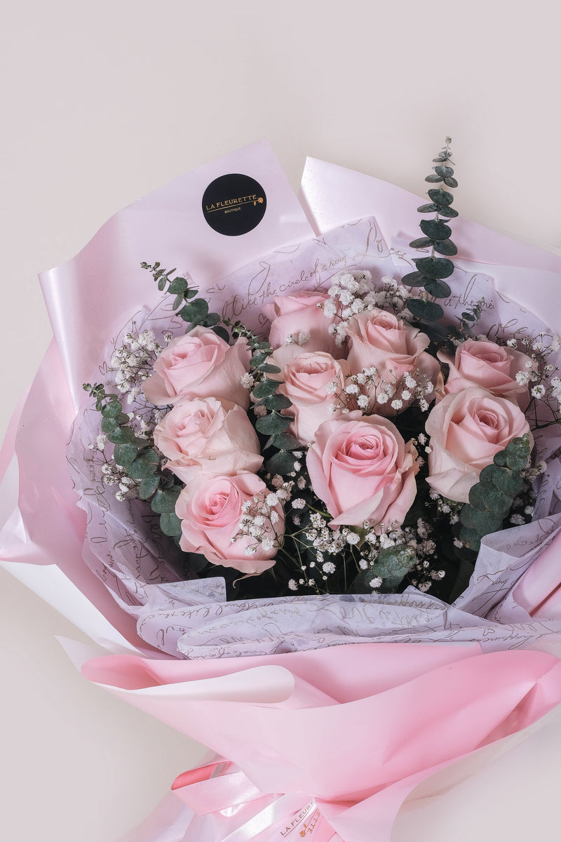 Earnest Heart - Pink Ecuadorian Roses – La Fleurette Manila